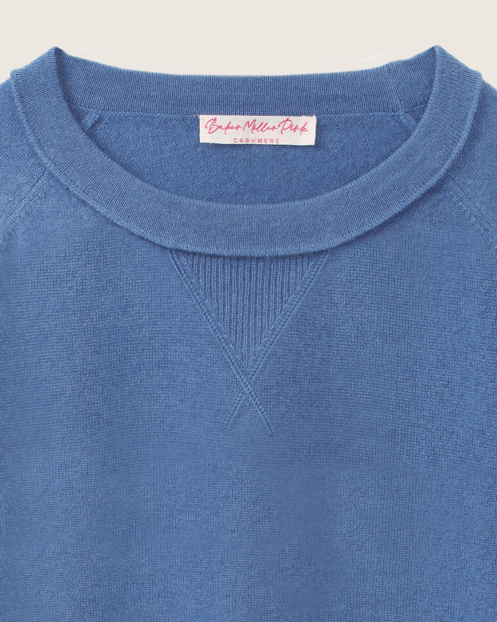 Cornflower Blue Cashmere Sweatshirt | Baker Miller Pink Cashmere